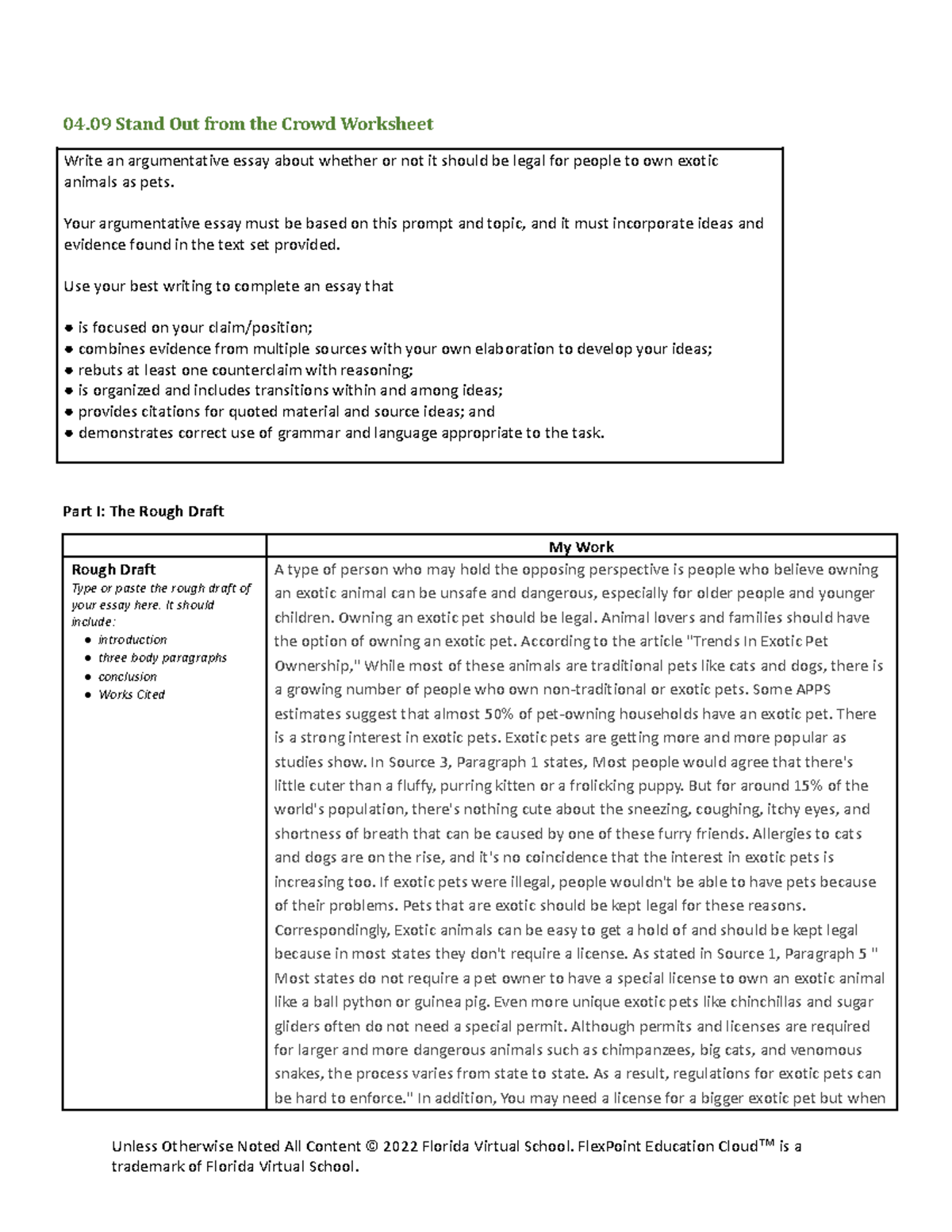 Copia de 4.09 Stand Out from the Crowd worksheet - 04 Stand Out from ...