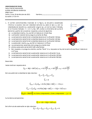 Sol P5 RMT 2020II - Examen del doctor ojeda - UNIVERSIDAD DE PIURA FACULTAD DE INGENIERÍA CURSO ...
