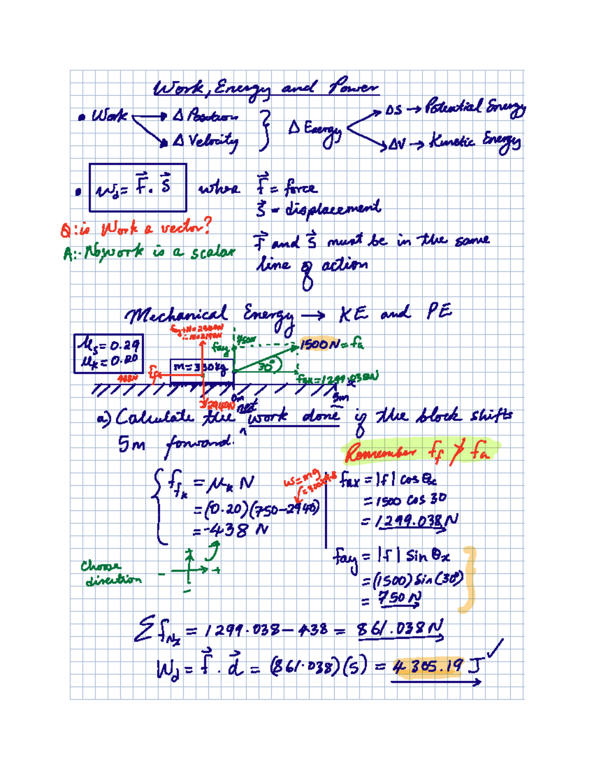 Week 6 - nphy171 work - Those are the slides - Work Energy and Power ...