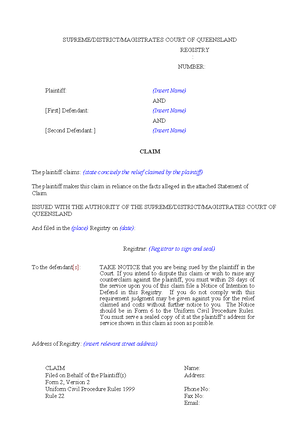Tutorial 7 week 9 - CIVIL DISPUTE RESOLUTION LAWS 11-325 & LAWS 75 ...