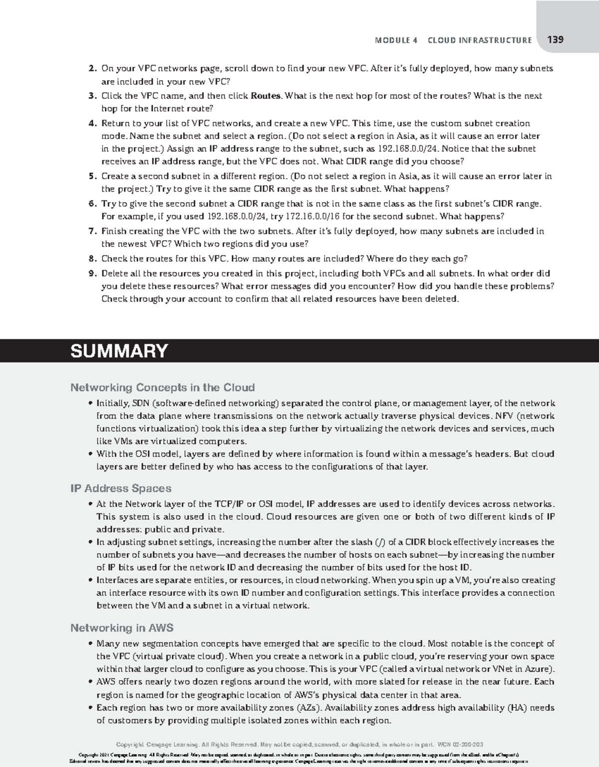 Chapter 4 - Summary computer networks - On your VPC networks page, scroll down to find your new ...