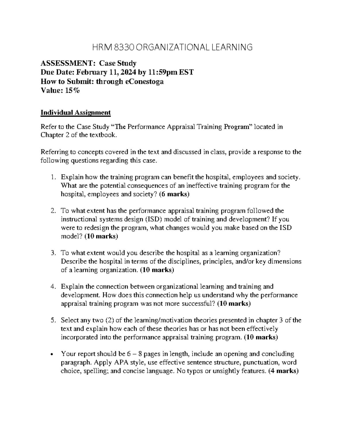Case Study - Network Security notes - HRM 8330 ORGANIZATIONAL LEARNING ...