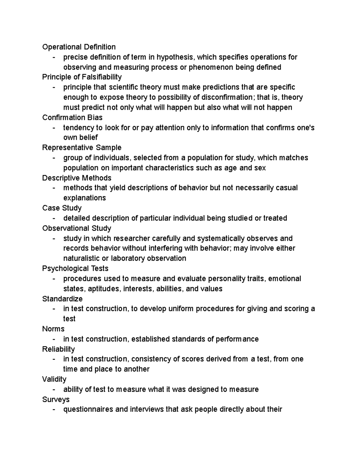 Aaaaa psychology 584 - Definitions and notes taken directly from ...