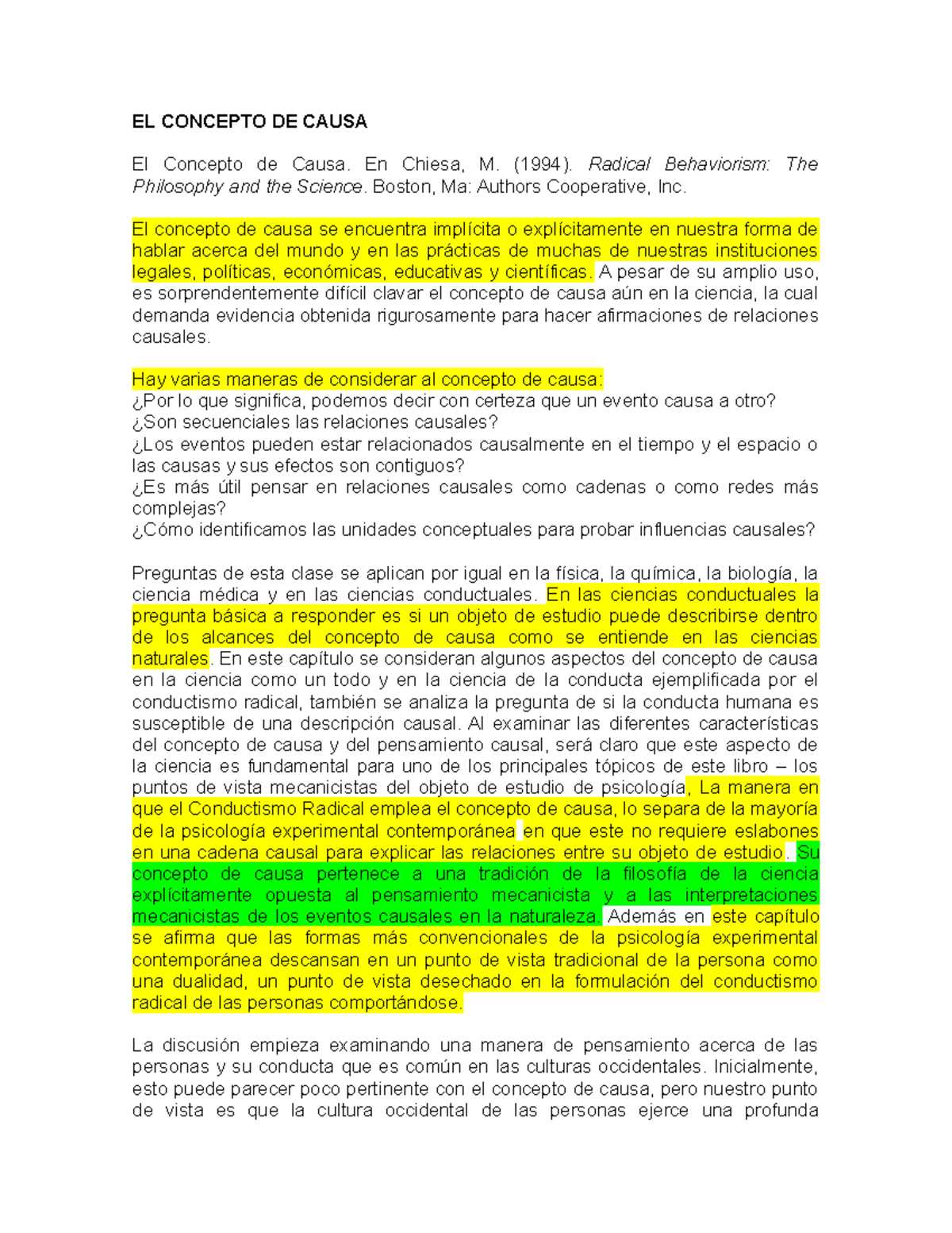 EL Concepto DE Causa - Apuntes 1 - EL CONCEPTO DE CAUSA El Concepto de ...