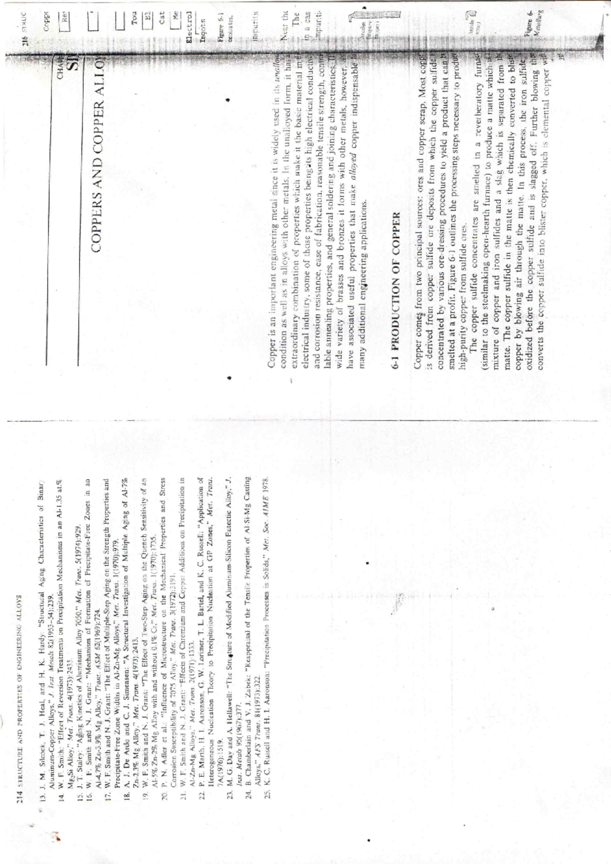 Copper extraction - mechanic statics notes - 214 STRUCTURE AND ...