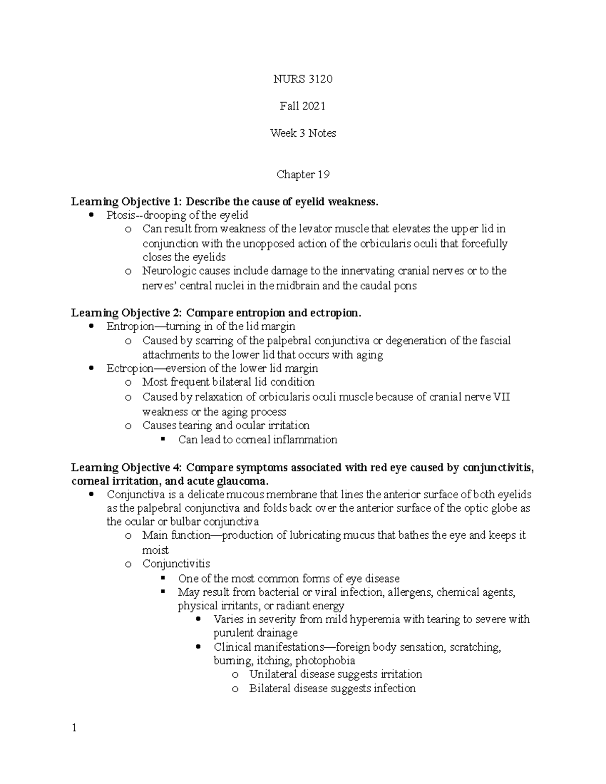NURS 3120 Fall 2021 Week 3 Notes - NURS 3120 Fall 2021 Week 3 Notes ...