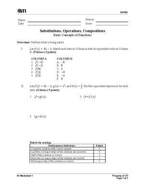 Basic Concepts of Function - Definition of Functions Definition 1. A function is a ...