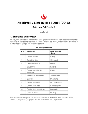 CC182 - TP - Algoritmos y Estructuras de Datos 2023-2 - Algoritmos y ...