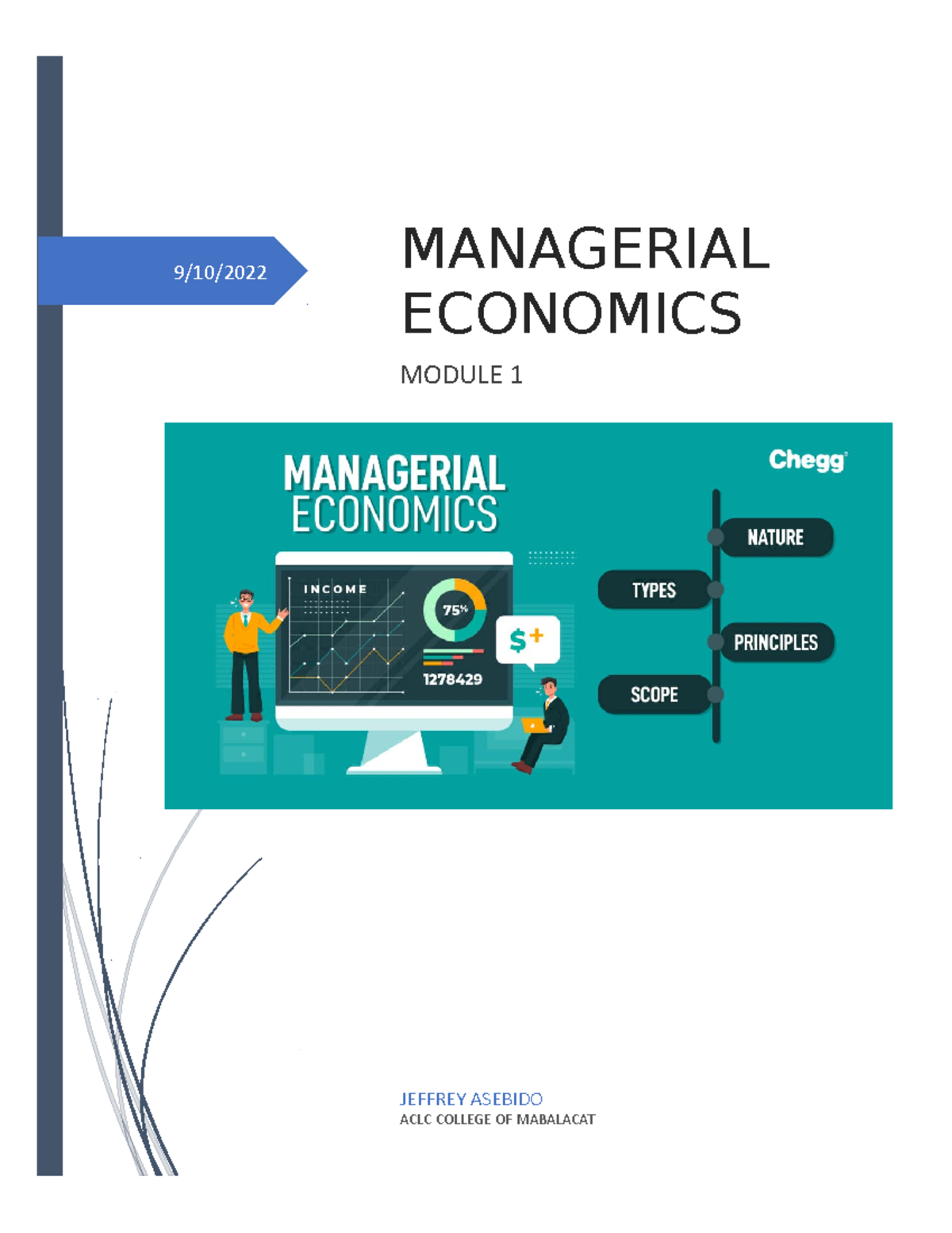 Module Managerial Economics 9 10 Jeffrey Asebido Aclc College Of