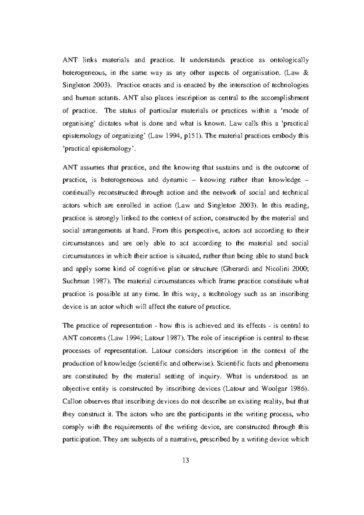 Doing, Describing 5 - 13 ANT links materials and practice. It ...