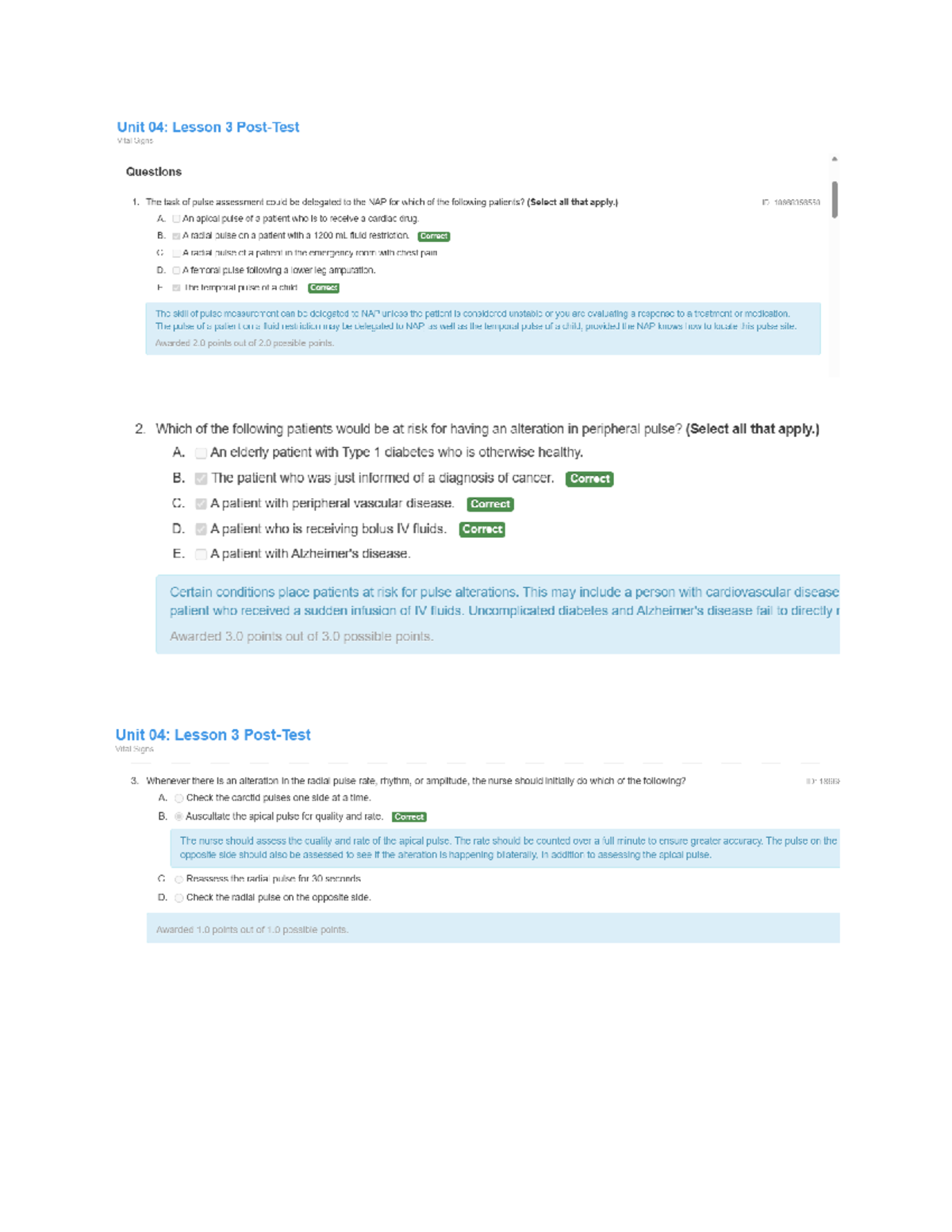 Lab Ticket Post test 3 - NSG 121 - Studocu