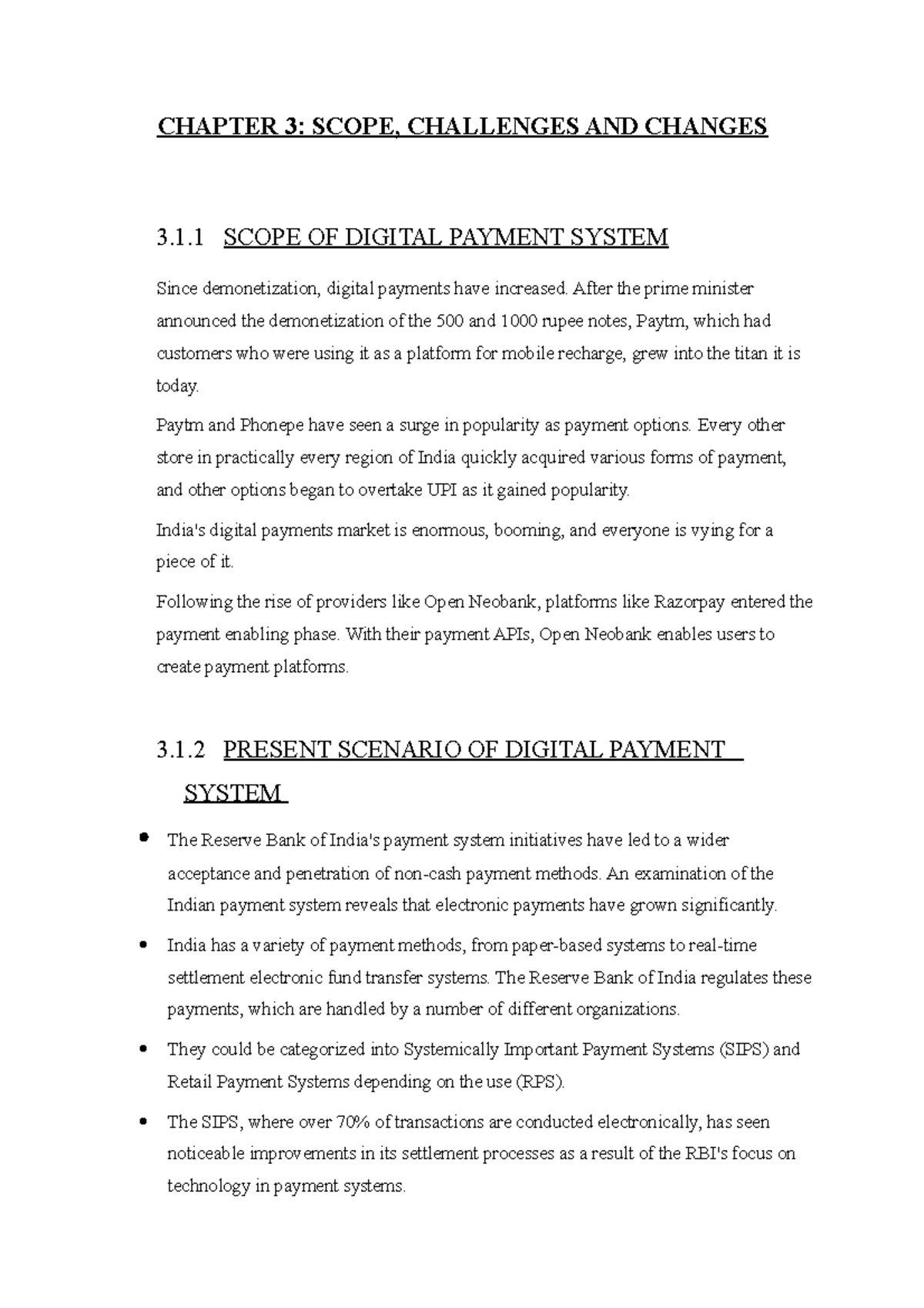 CHP 3 Scope Challenges - CHAPTER 3: SCOPE, CHALLENGES AND CHANGES 3.1 ...