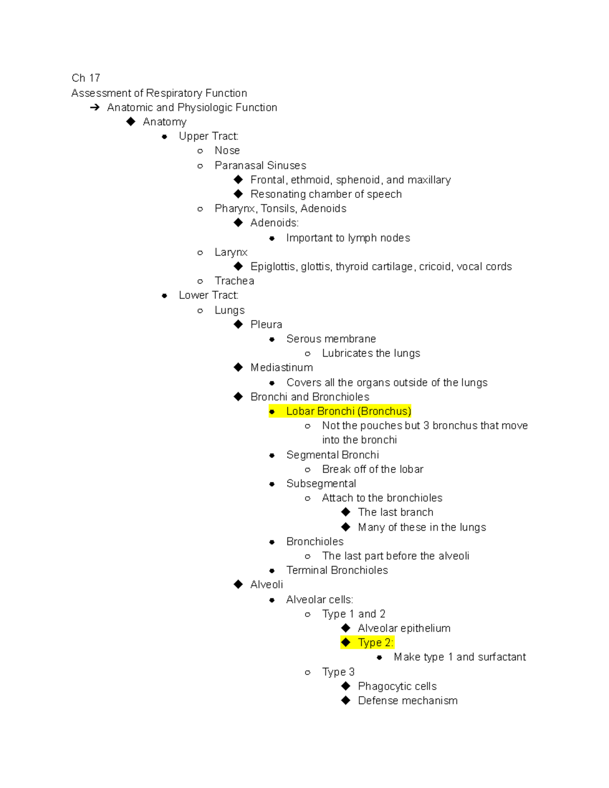 Lecture 3 Medsurg 1 - Respiratory assessment and Upper Respiratory ...