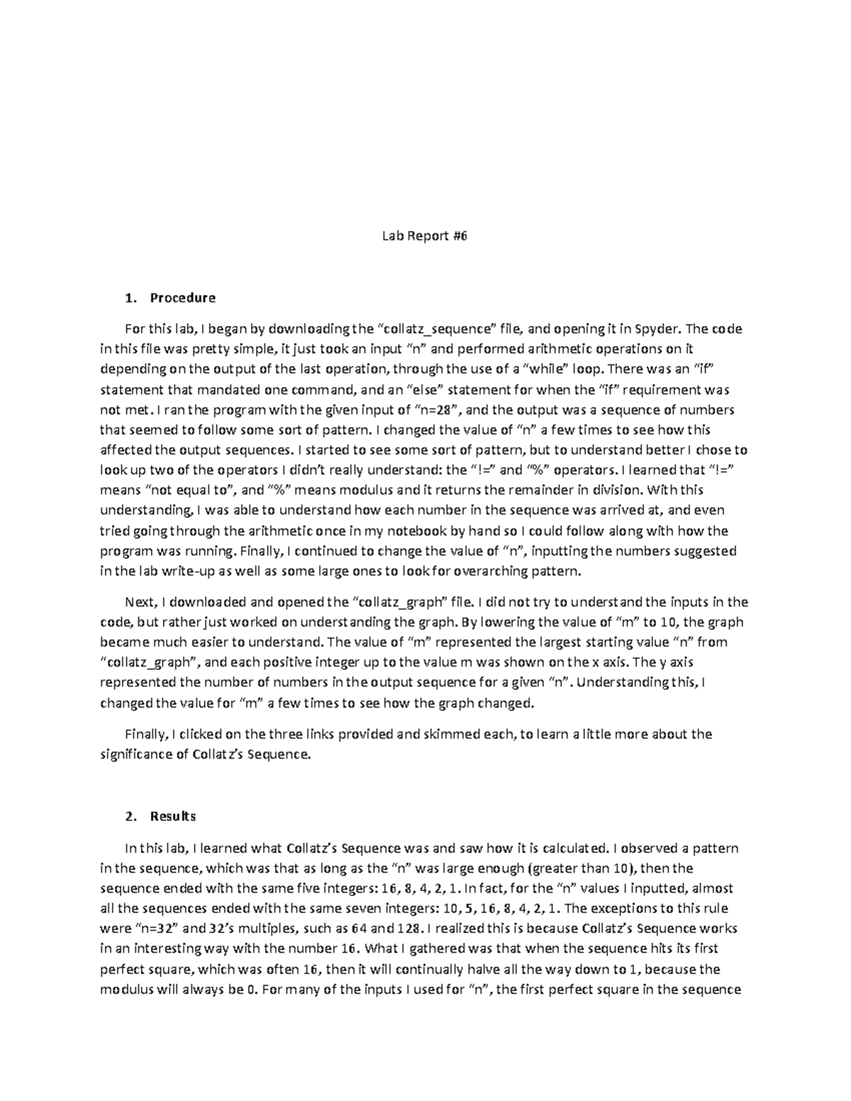 INFO 102 Lab Report #6 - Spencer Poklop Spoklop Info 102 AB Lab Report ...