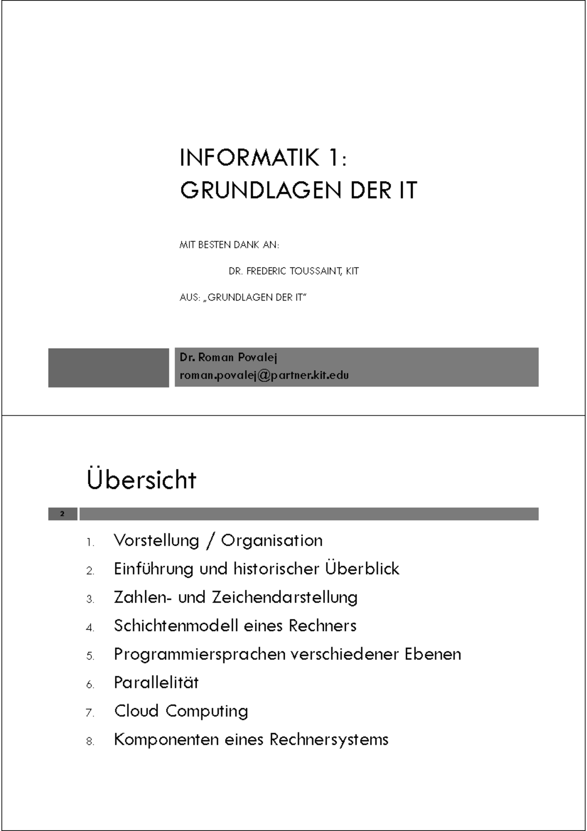 Ausgabe 01 Grundlagen der IT - INFORMATIK 1: GRUNDLAGEN DER IT MIT ...