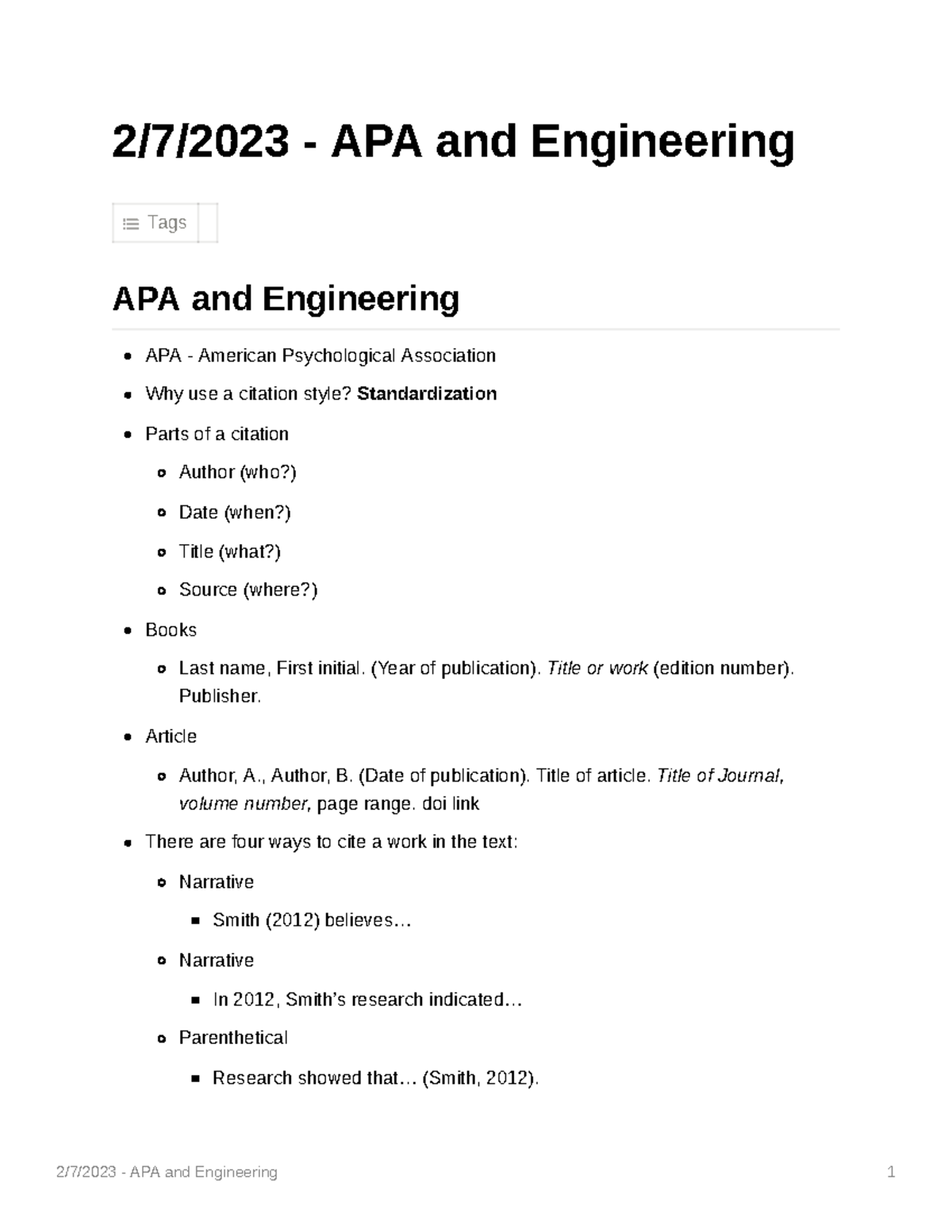 APA and Engineering - (Year of publication). Title or work (edition ...