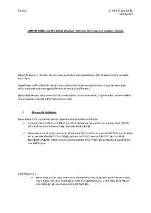 Compte Rendu Tp physique thermodynamique - FERREIRA Alicia 3 février ...