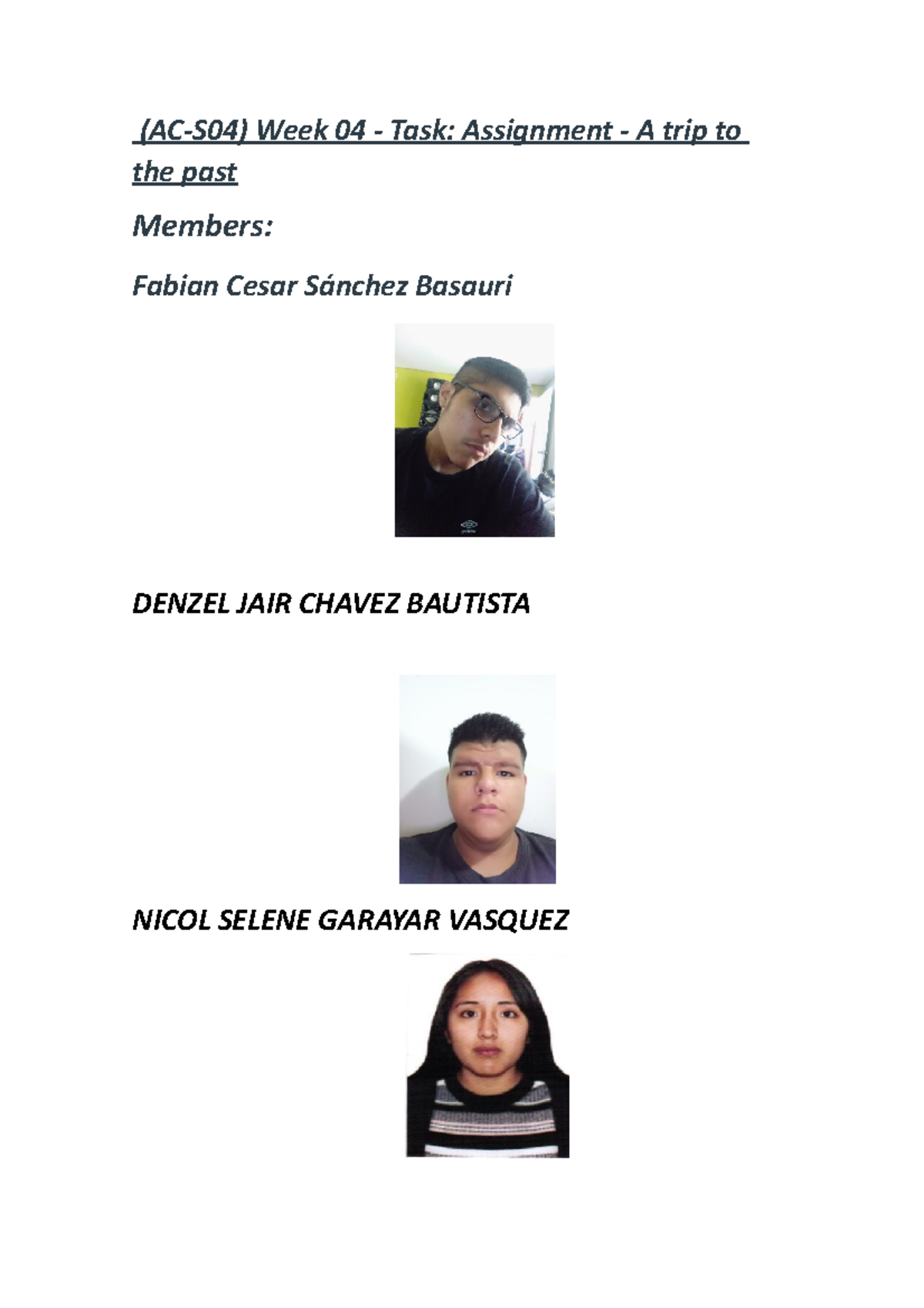 Week 4 Task Assignment Like Ac S04 Week 04 Task Assignment A Trip To The Past Members