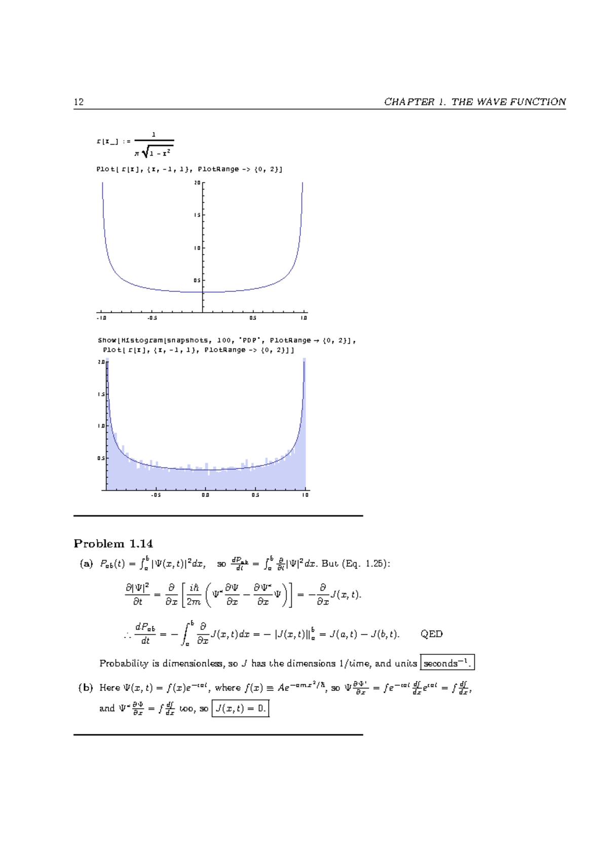 Instructors Solution Manual Introduction 12 - 12 CHAPTER 1. THE WAVE FUNCTION r@x_D := 1 p 1 - x ...