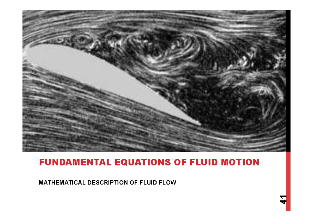 Physcicsof Fluids - Lecture notes 1-4 - FUNDAMENTAL EQUATIONS OF FLUID ...