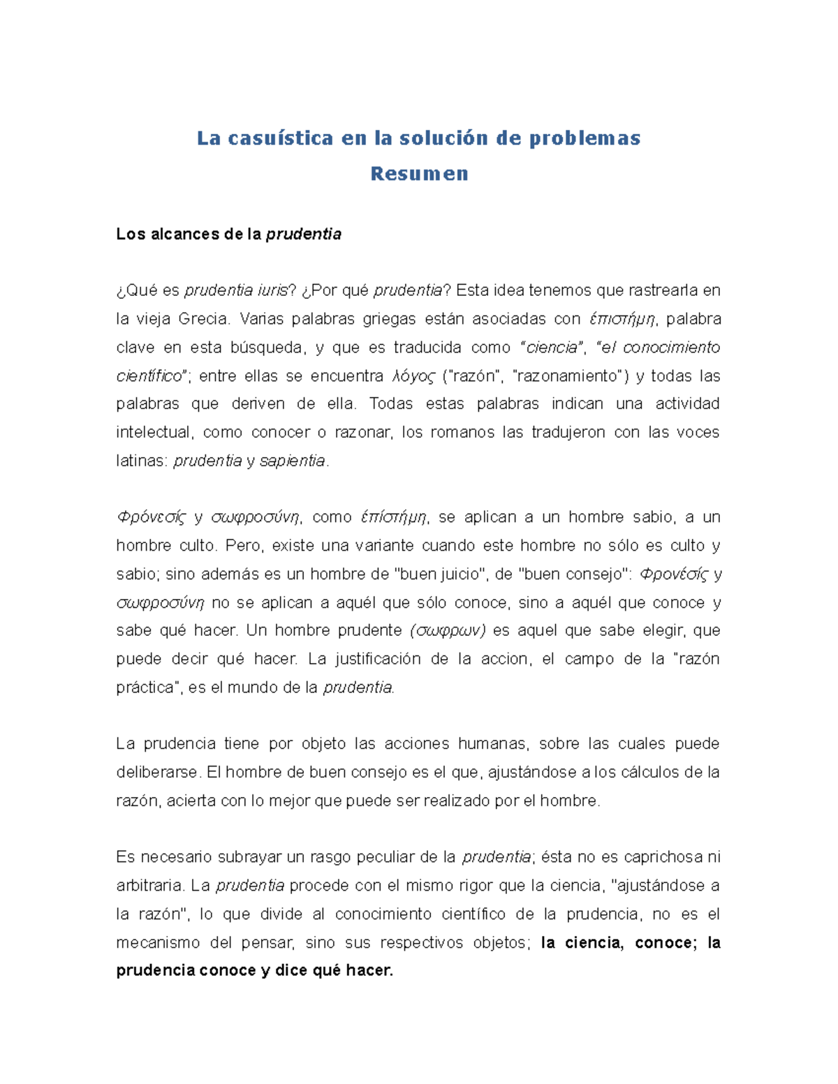 La casuística en la solución de problemas - La casuística en la ...