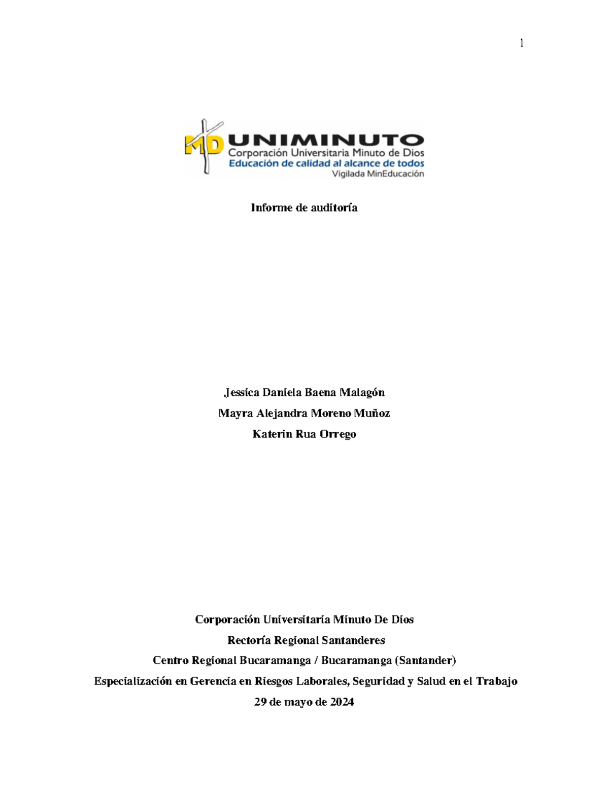 Actividad 5. Informe de auditoría - Informe de auditoría Jessica ...