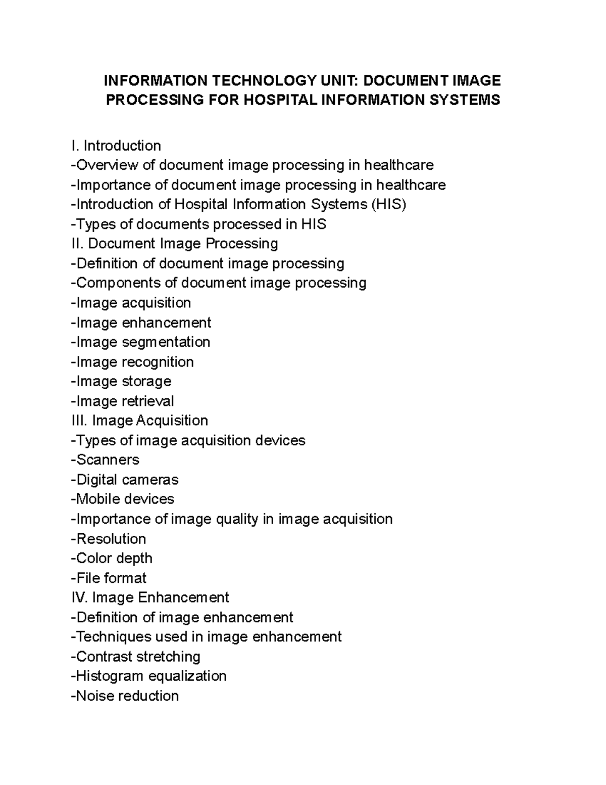 Document Image Processing FOR Hospital Information Systems ...