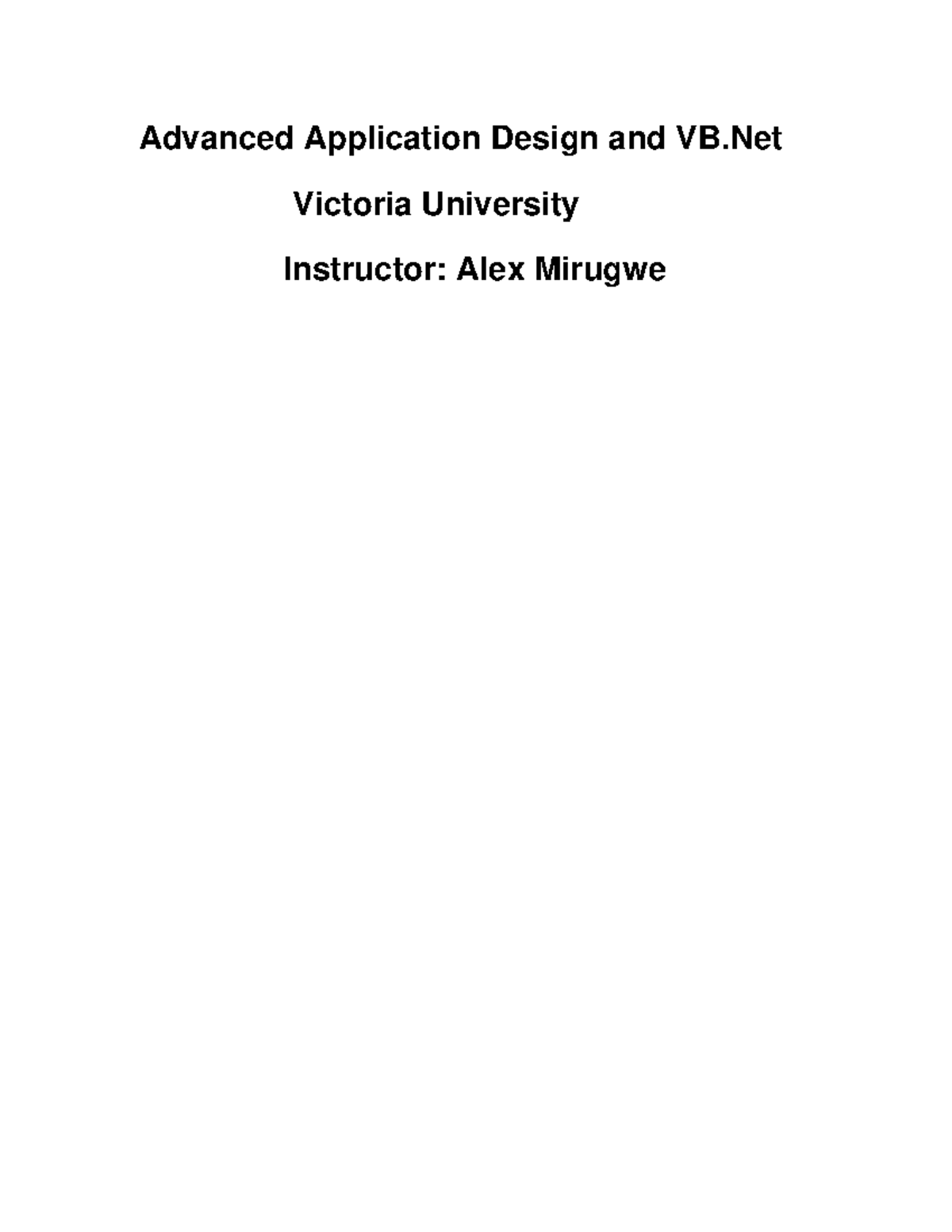 Dot Net Technologies Notes Ms Poonam Verma - Advanced Application ...