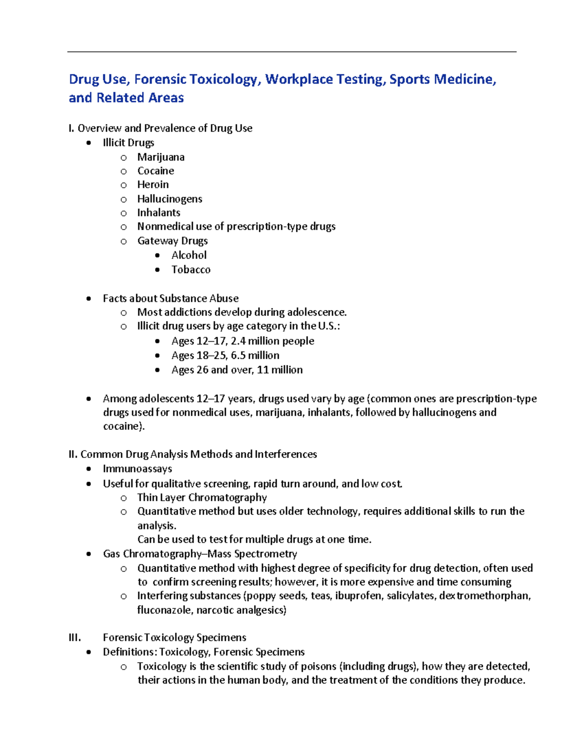 Lesson 23-8 Drug Use Forensic Etc - Drug Use, Forensic Toxicology ...