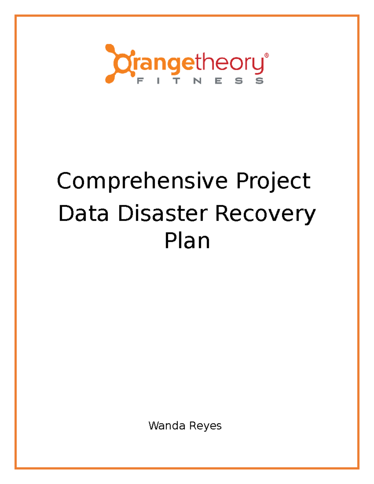Final DDRP - Comprehensive Project Data Disaster Recovery Plan ...