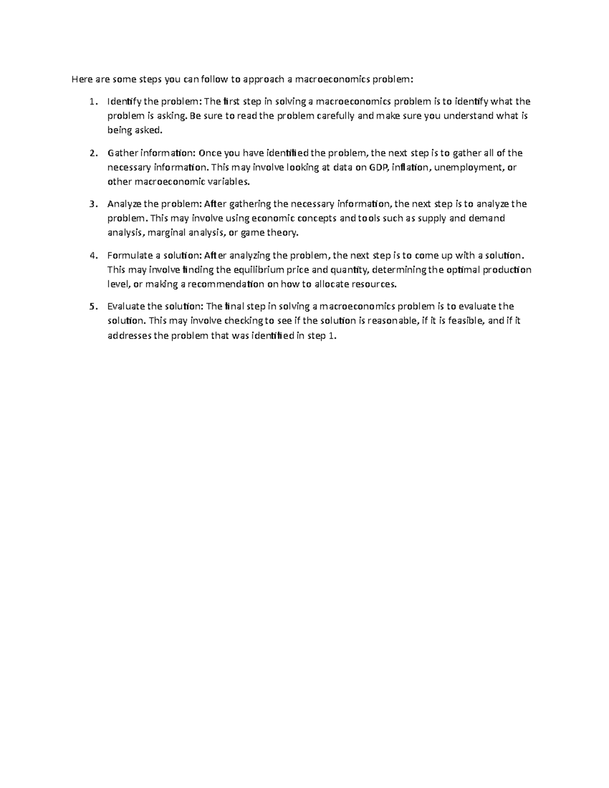 Macro 2 - Here are some steps you can follow to approach a ...