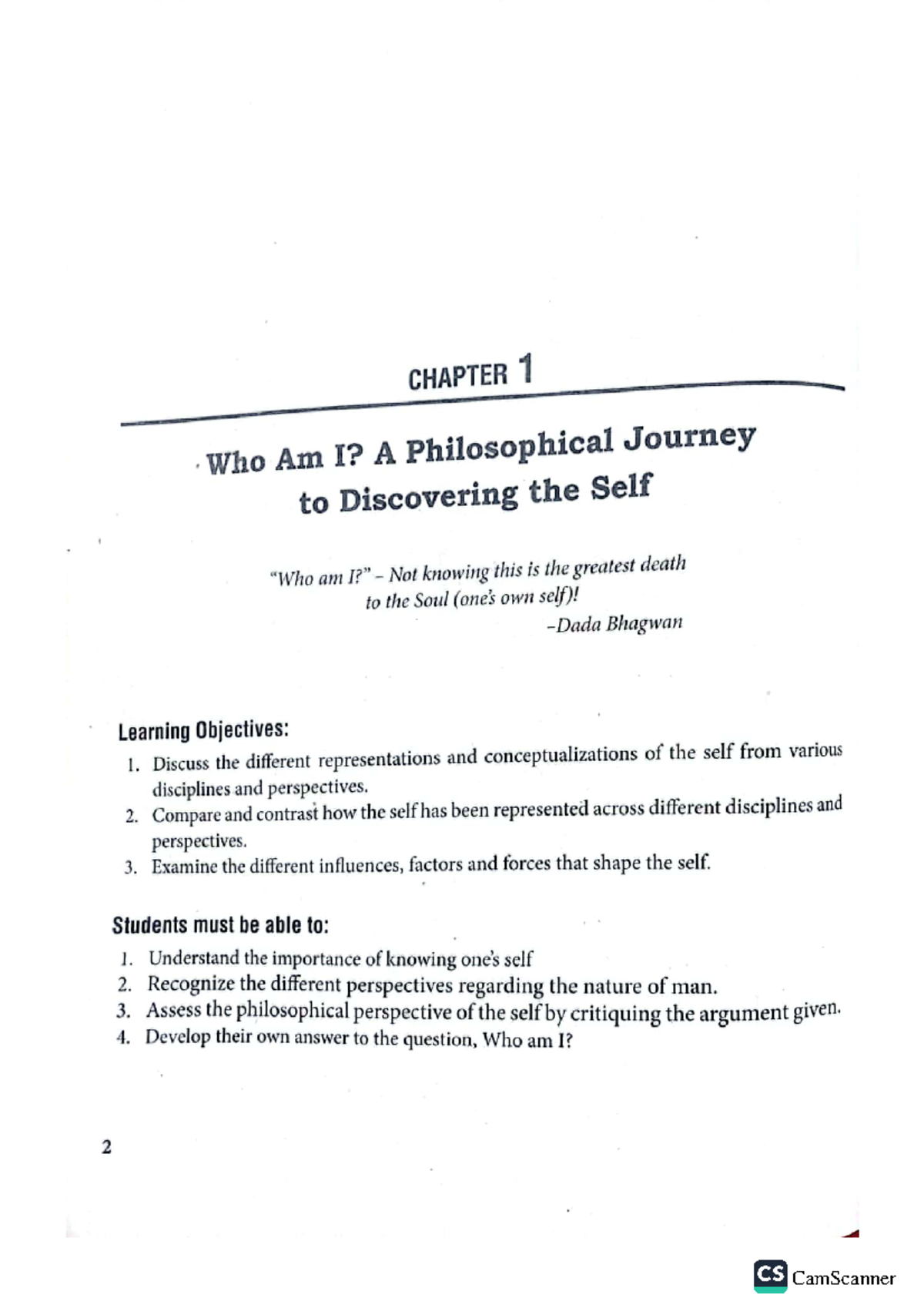 Chapter 1 Understanding The Self Civil Engineering Studocu