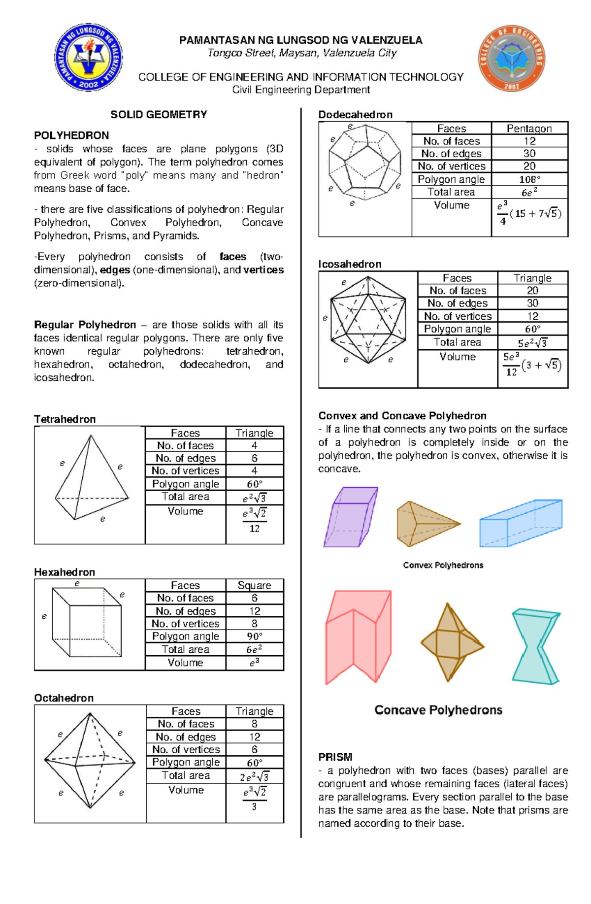 6.2- Solid- Geometry-1- Polyhedrons - PAMANTASAN NG LUNGSOD NG ...