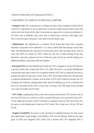 Laboratory- Report 02 - Assignment - Computer Fundamentals and Programming - PangSU - Studocu