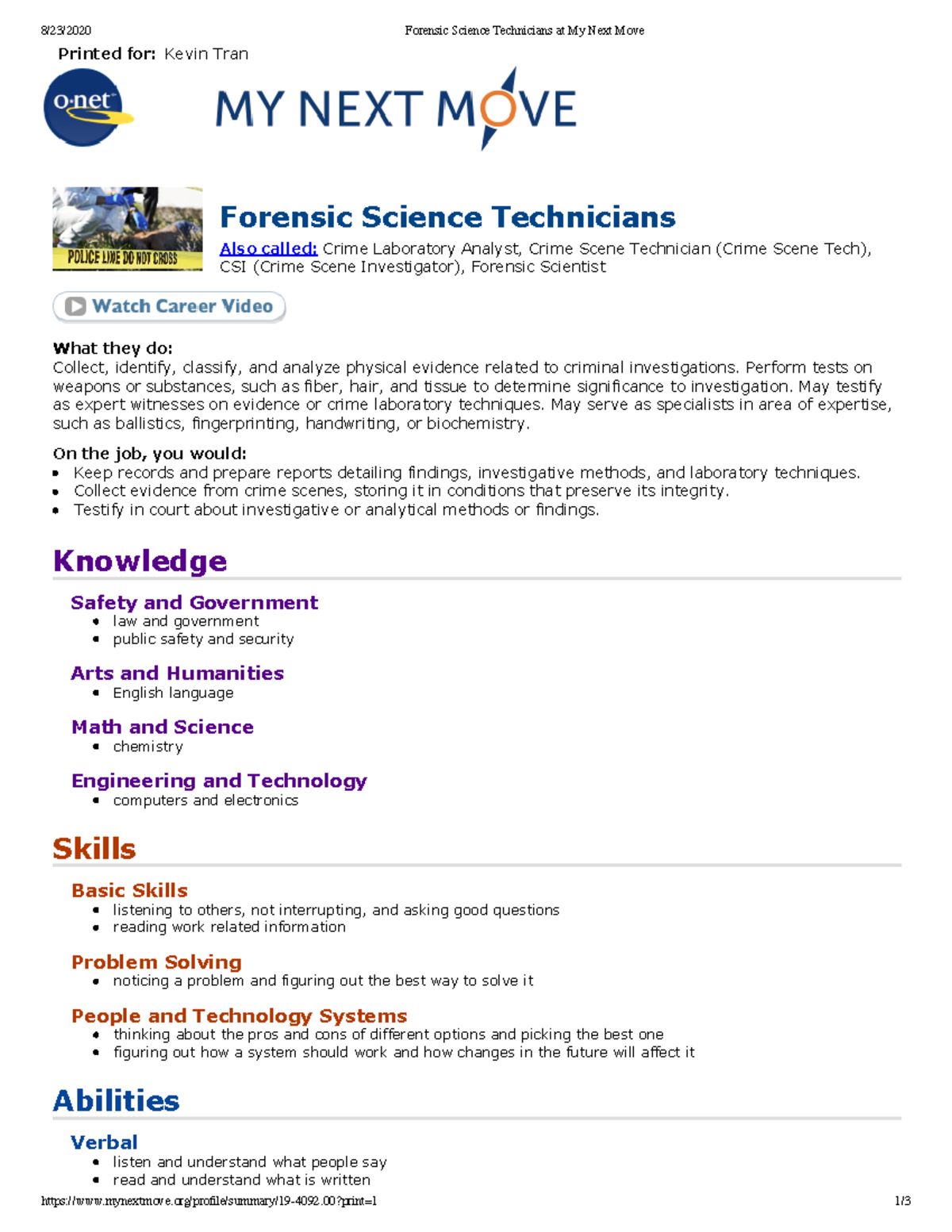 473424682 forensic science technicians at my next move - 8/23/2020 ...