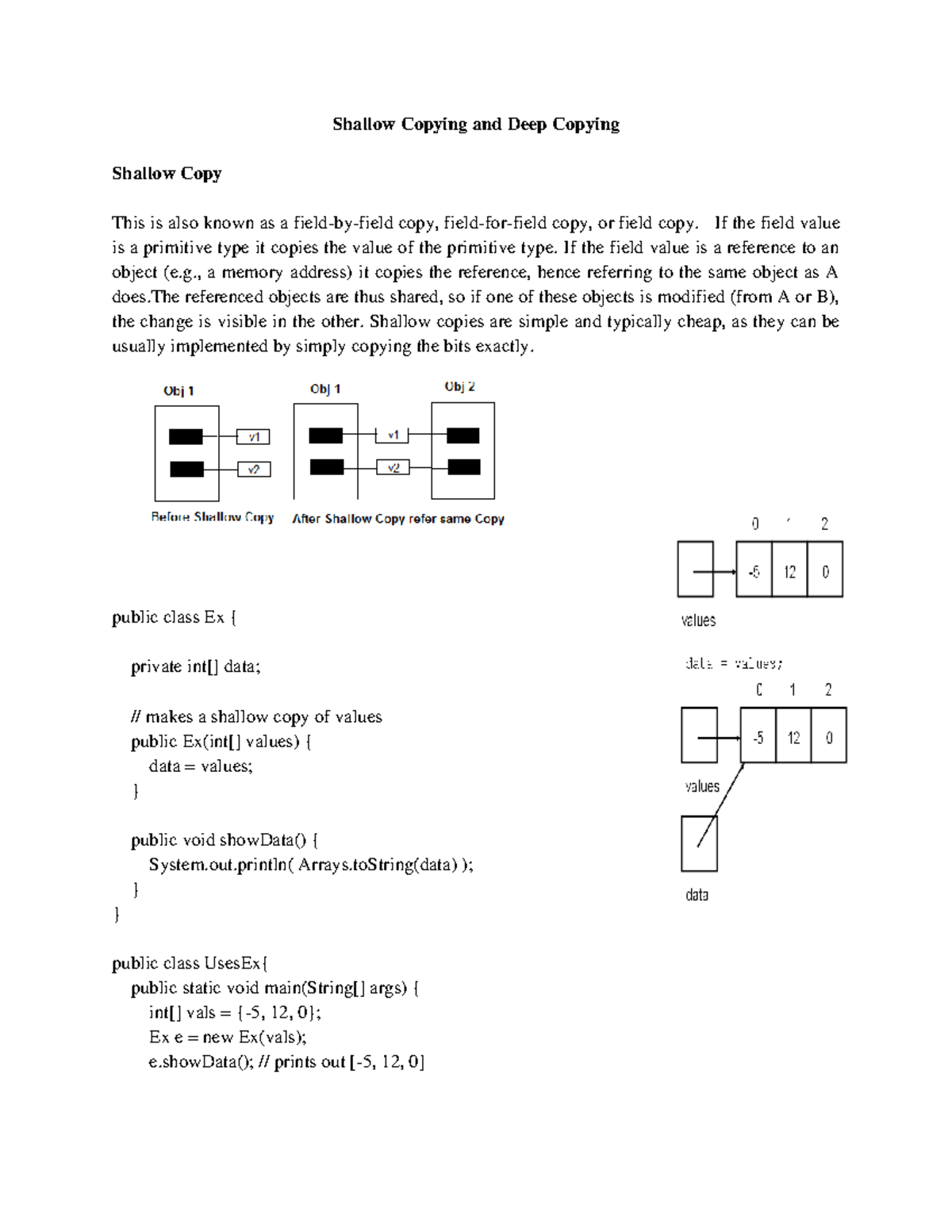 AJP Unit-II Part-1 - Serialization, Shallow copy, deep copy, transient ...