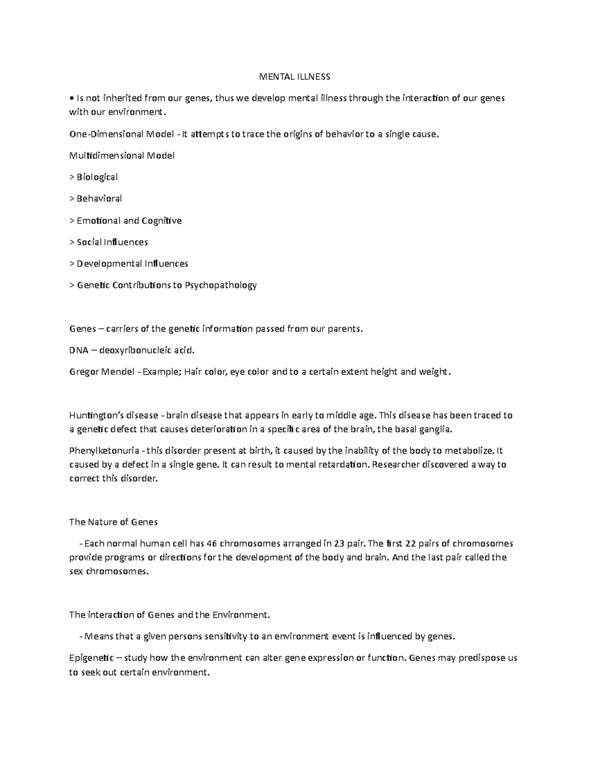 Mental Illness - Abnormal Psychology - BS Psychology - Studocu