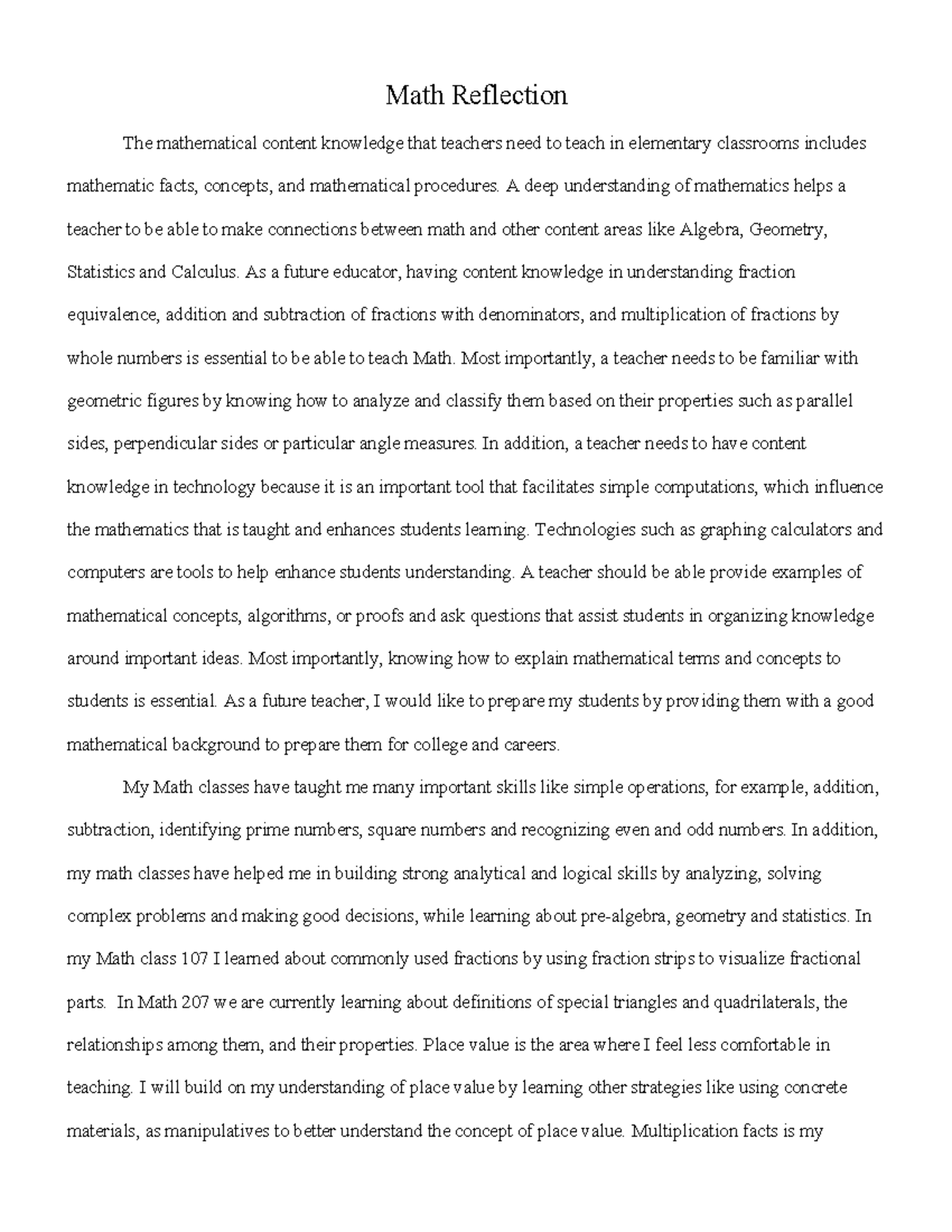 291372428-reflection-math1 - Math Reflection The mathematical content ...