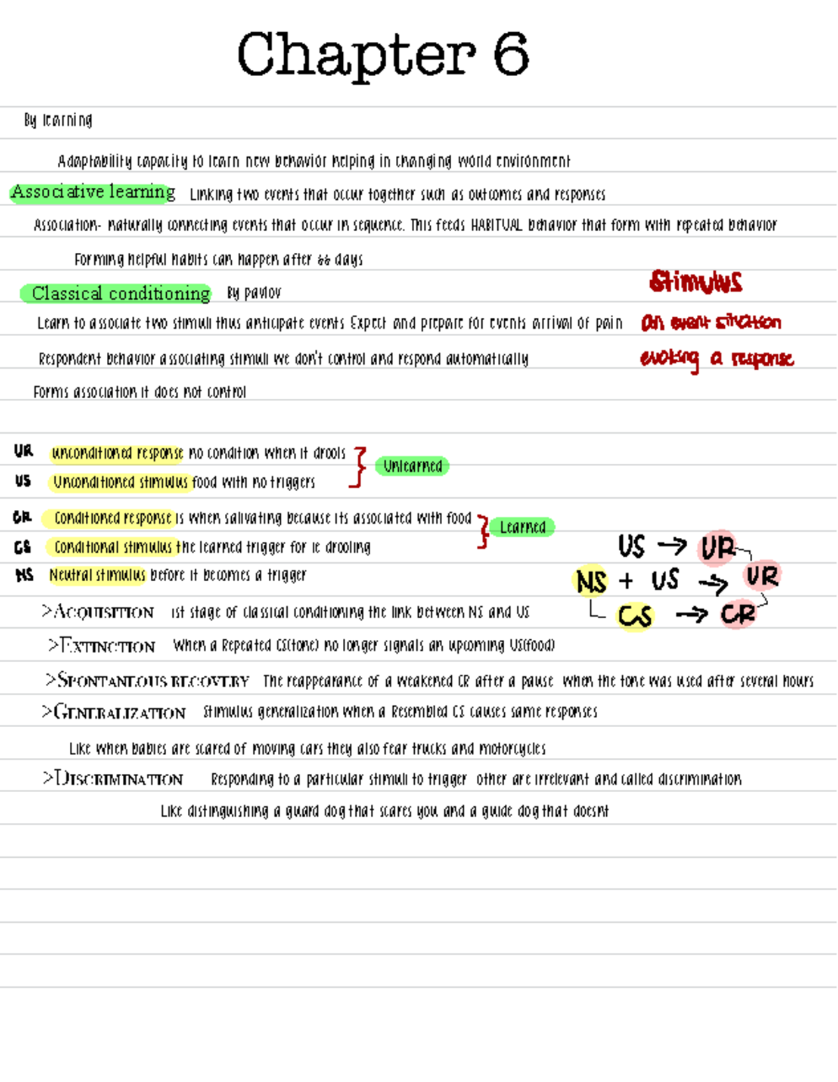 Intro-To-Psychology chapter 6 - Chapter 6 Adaptability capacity to ...