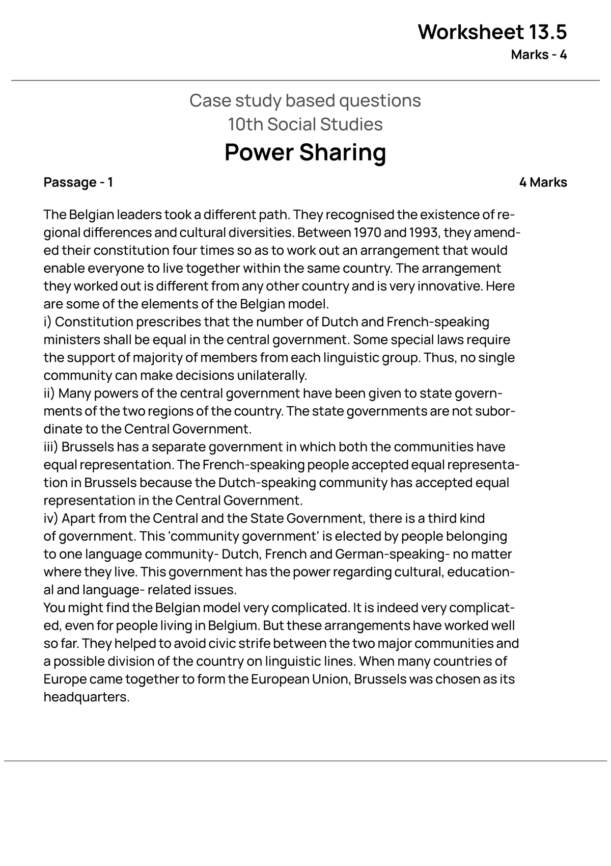 BMnn V 4x BMUtwnt N 05f OB - Marks - 4 Case study based questions 10th ...