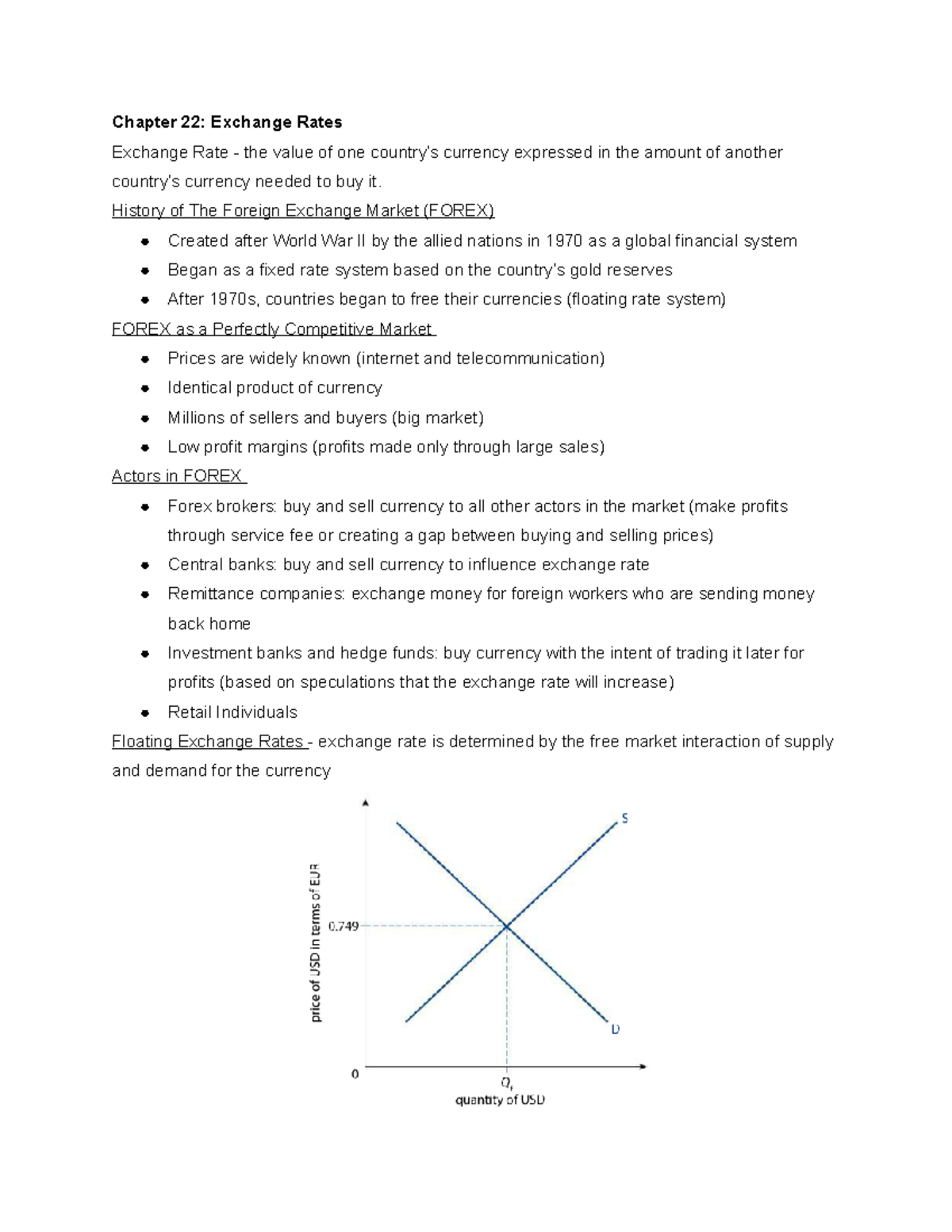 Chapter 22 - Macro - Chapter 22: Exchange Rates Exchange Rate - the ...