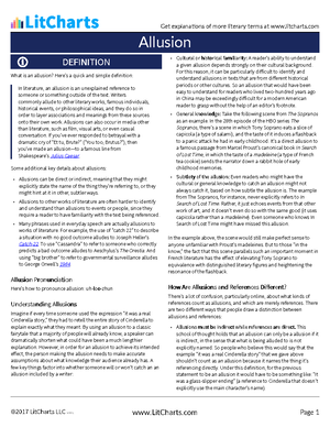 Allegory-Lit Chart - cheat sheet - Allegory What is an allegory? Here’s ...