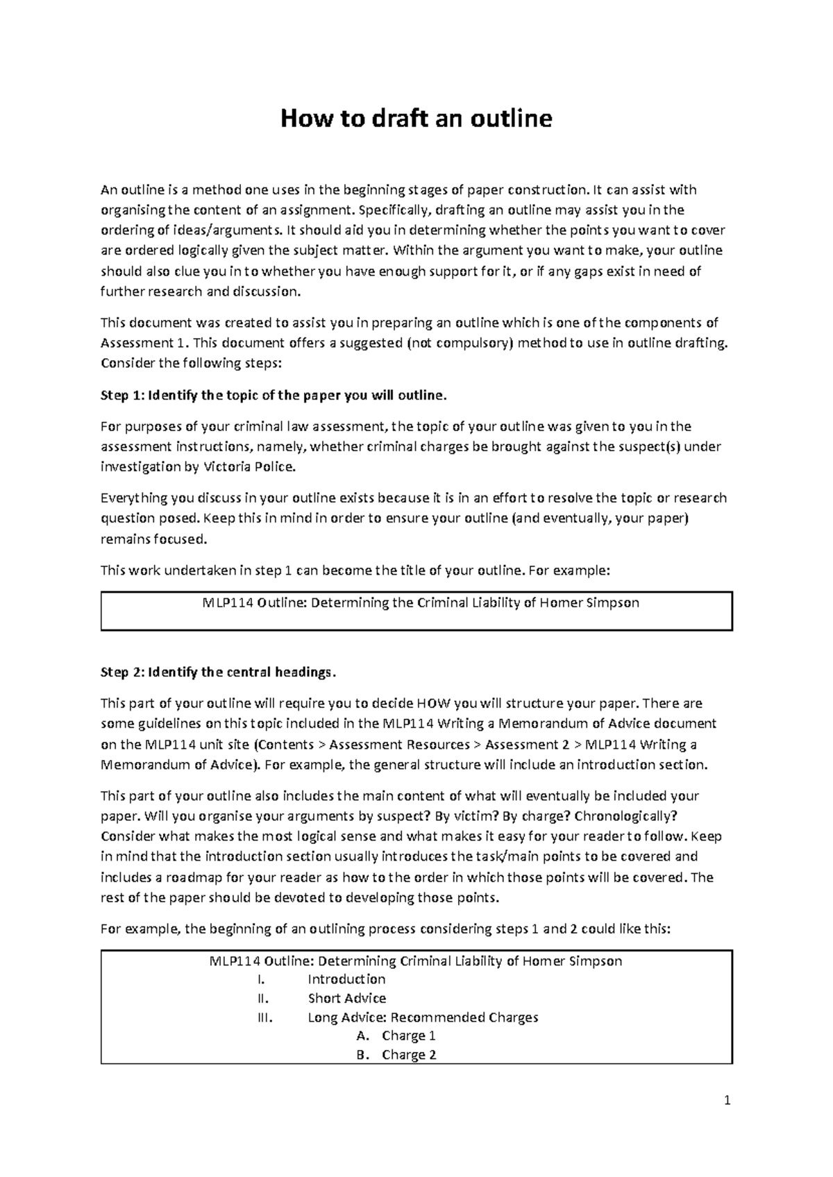 How to draft an outline - It can assist with organising the content of ...