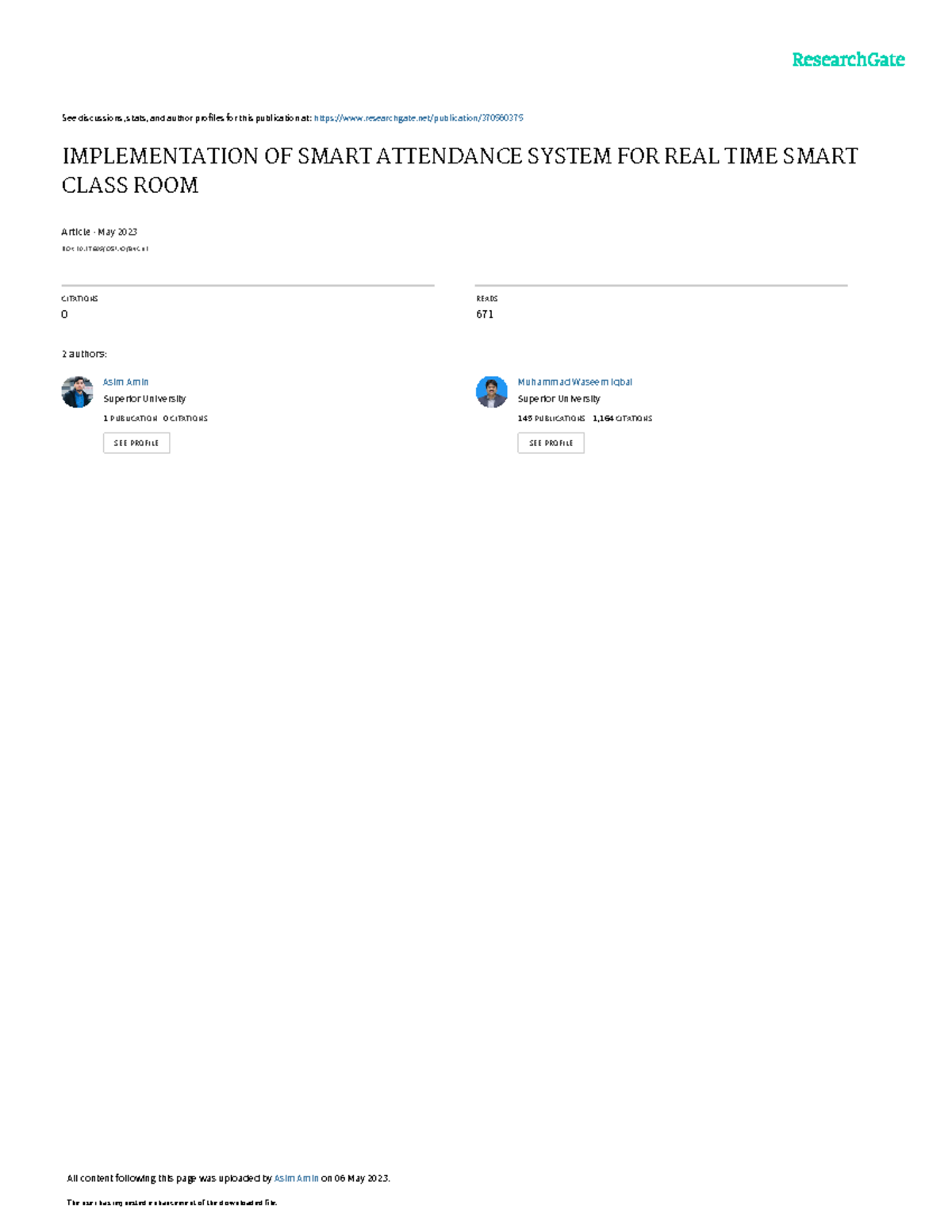 64 Implementationof Smart Attendance Systemfor Real Time Smart Class ...