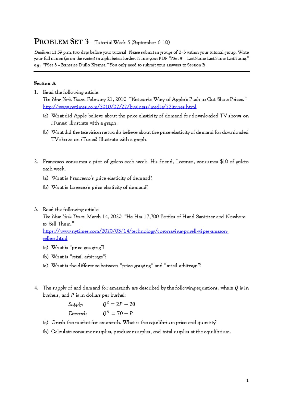 Problem Set 3 - Lecturer: Dr Ong Ee Cheng Tutor: Saw Han Mei - PROBLEM ...