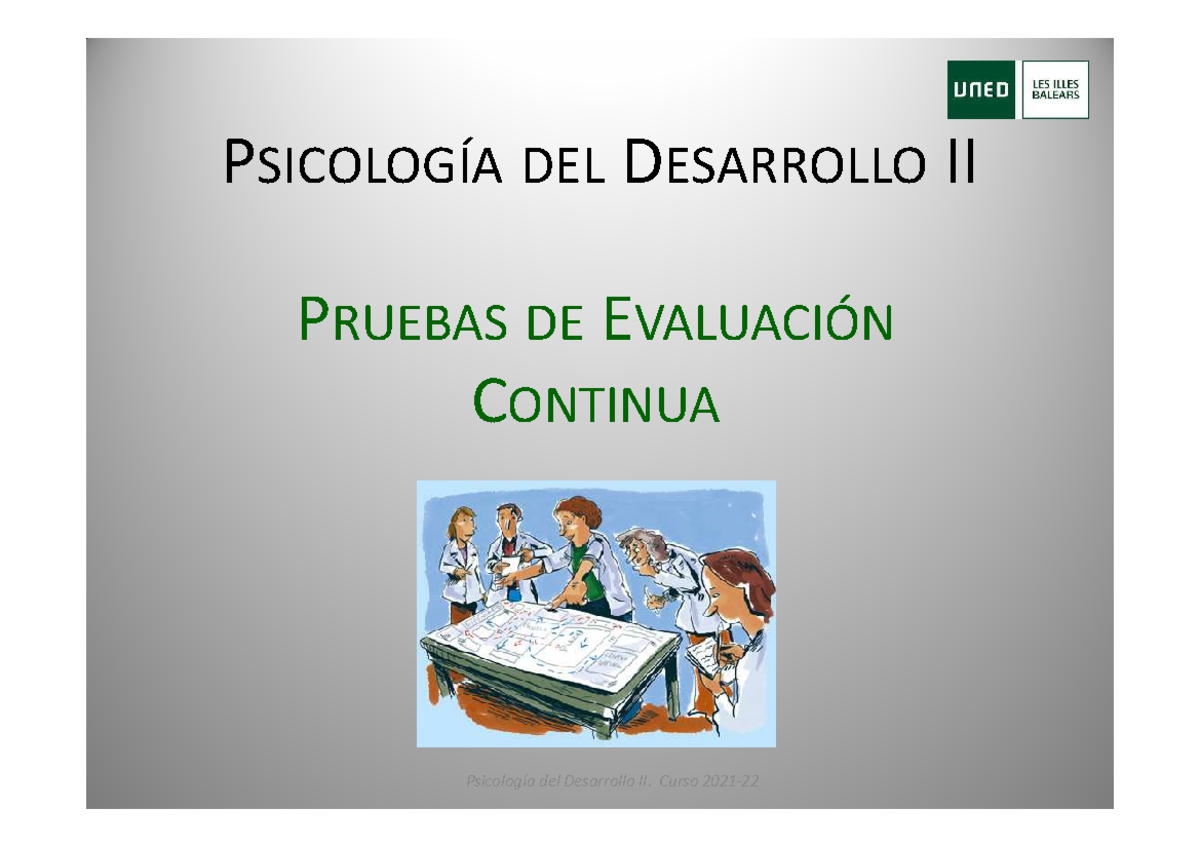 Pec psicologia del desarrollo diapos profe - PSICOLOGÍA DEL DESARROLLO II Psicología del ...