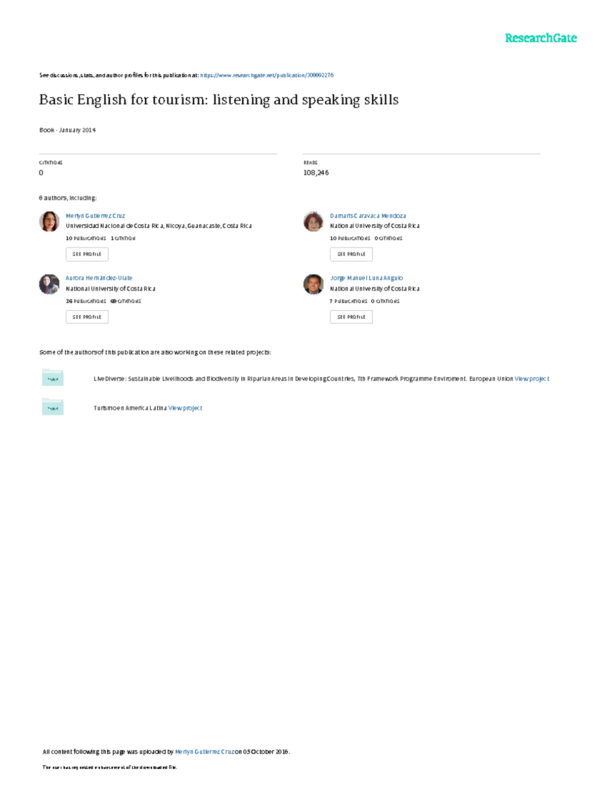 Libro Basic Englishfor Tourism - See discussions, stats, and author ...