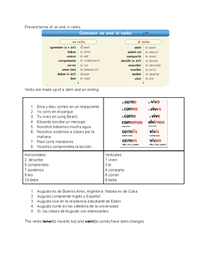 (Span 1) Leccion 4 -ir verbs, Notes - Voy Vamos Va Voy Van Vas La ...