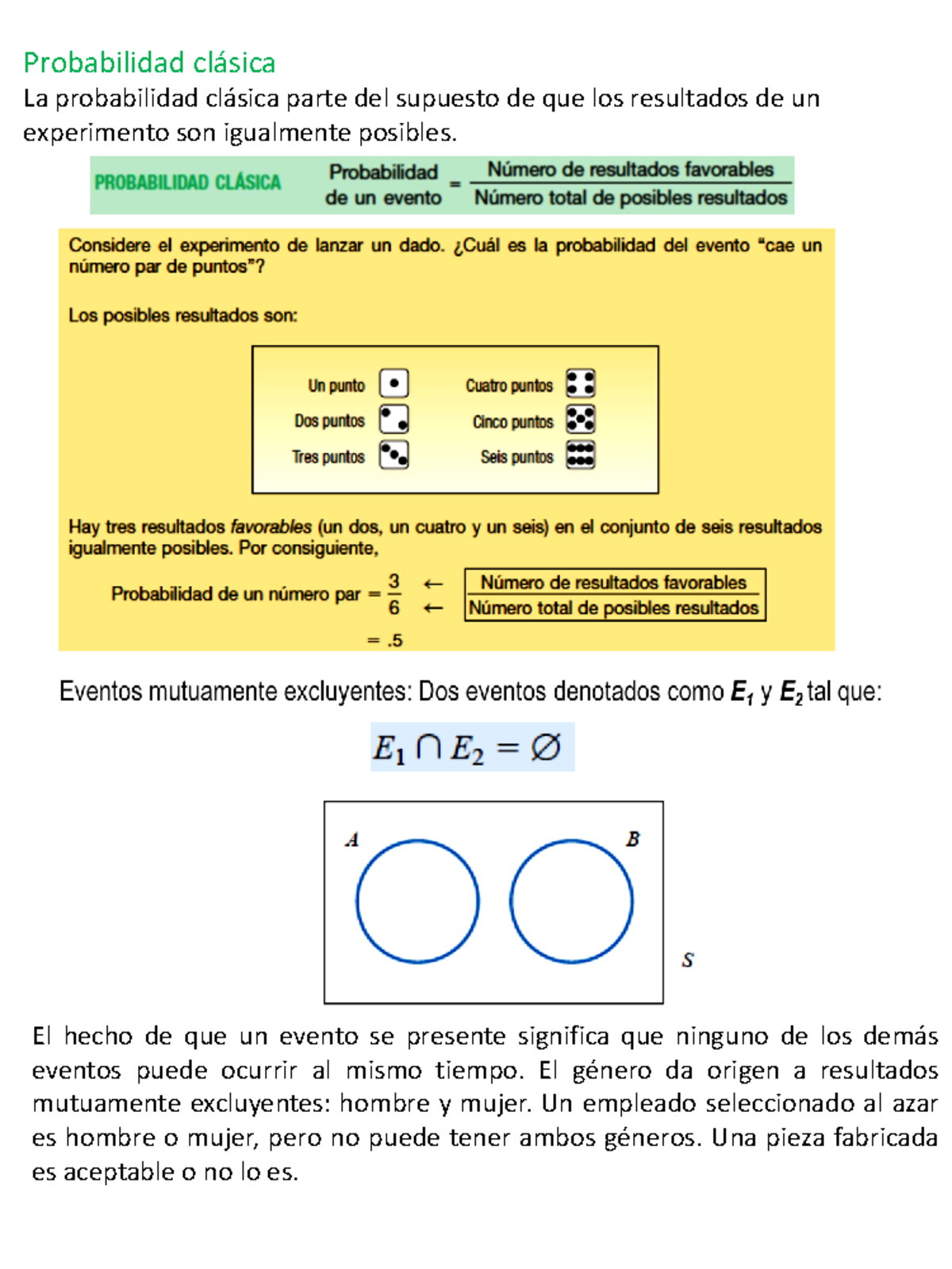 1 6 reg sum prod - Probabilidad clásica La probabilidad clásica parte ...