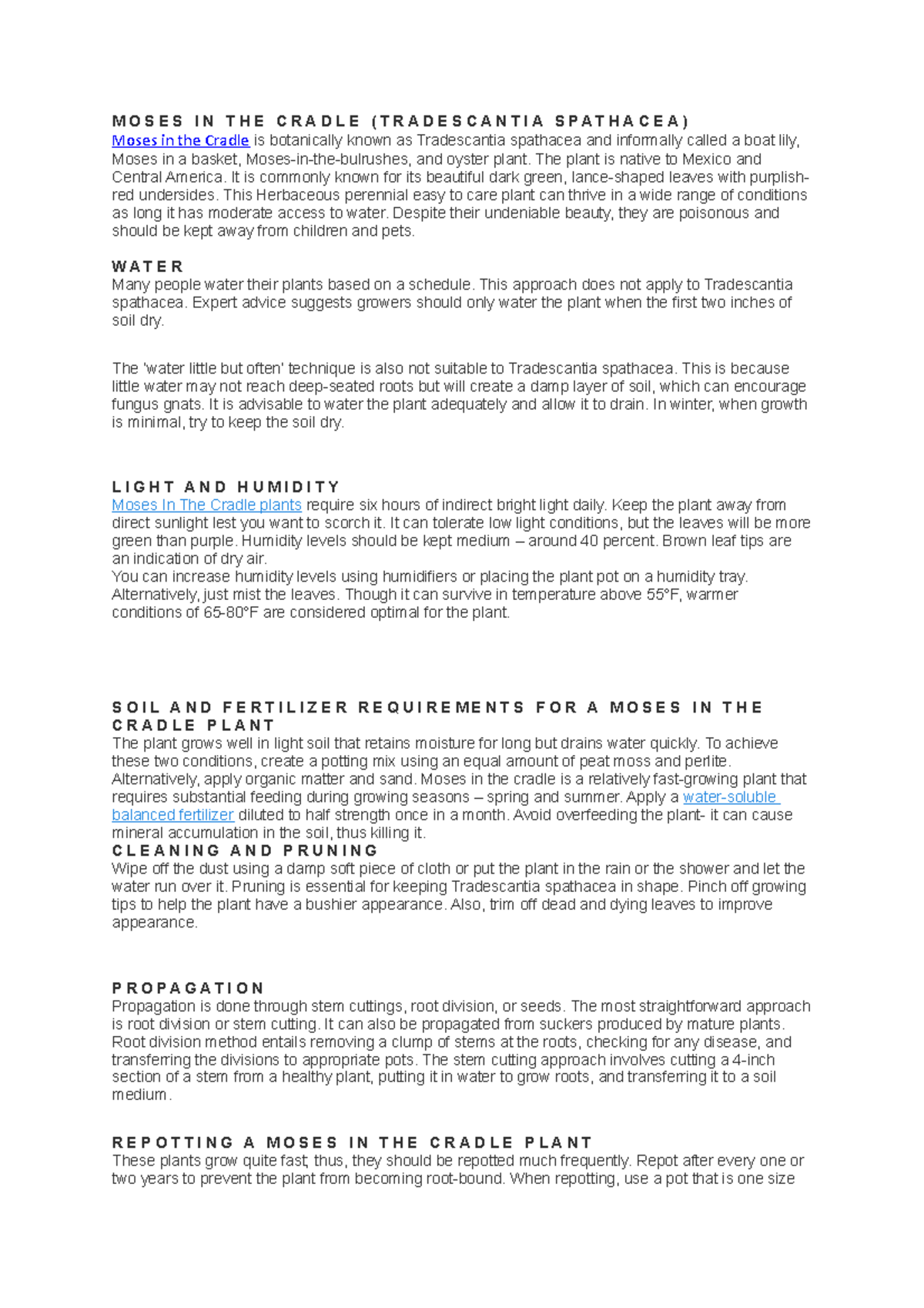 Plants CARE Notes M O S E S I N T H E C R A D L E T R A D E S C A N plants-care-notes-m-o-s-e-s-i-n-t-h-e-c-r-a-d-l-e-t-r-a-d-e-s-c-a-n